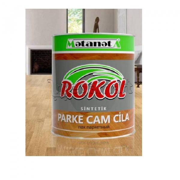 "Mətanət A" ROKOL Parke Cam Cila, Parket lakı - Yarımat, 2.5 lt - Boya ...